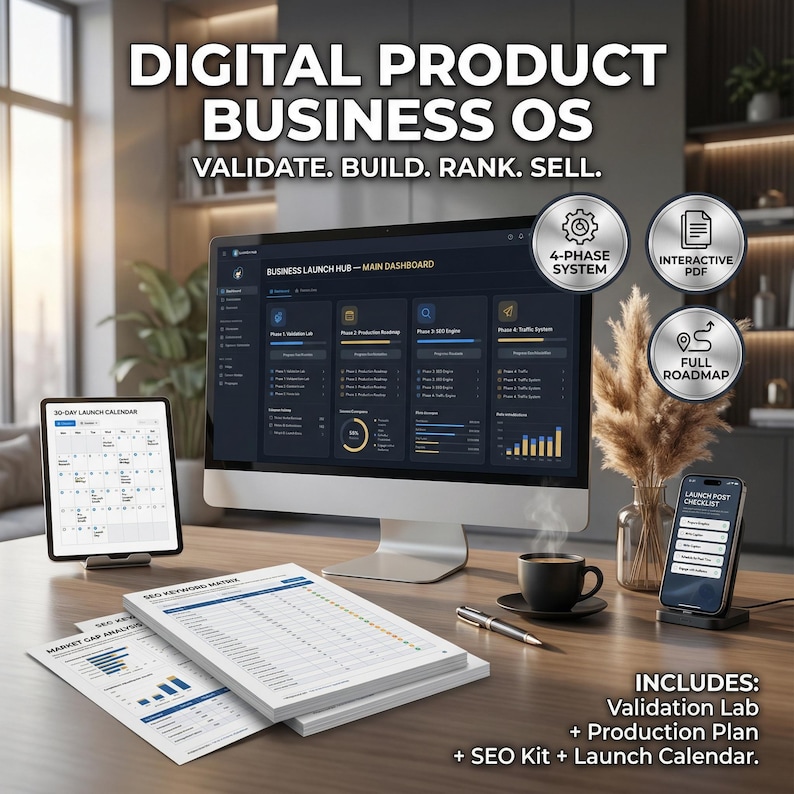 Digital Product Launch OS: Idea Validation, Production Roadmap, SEO ...