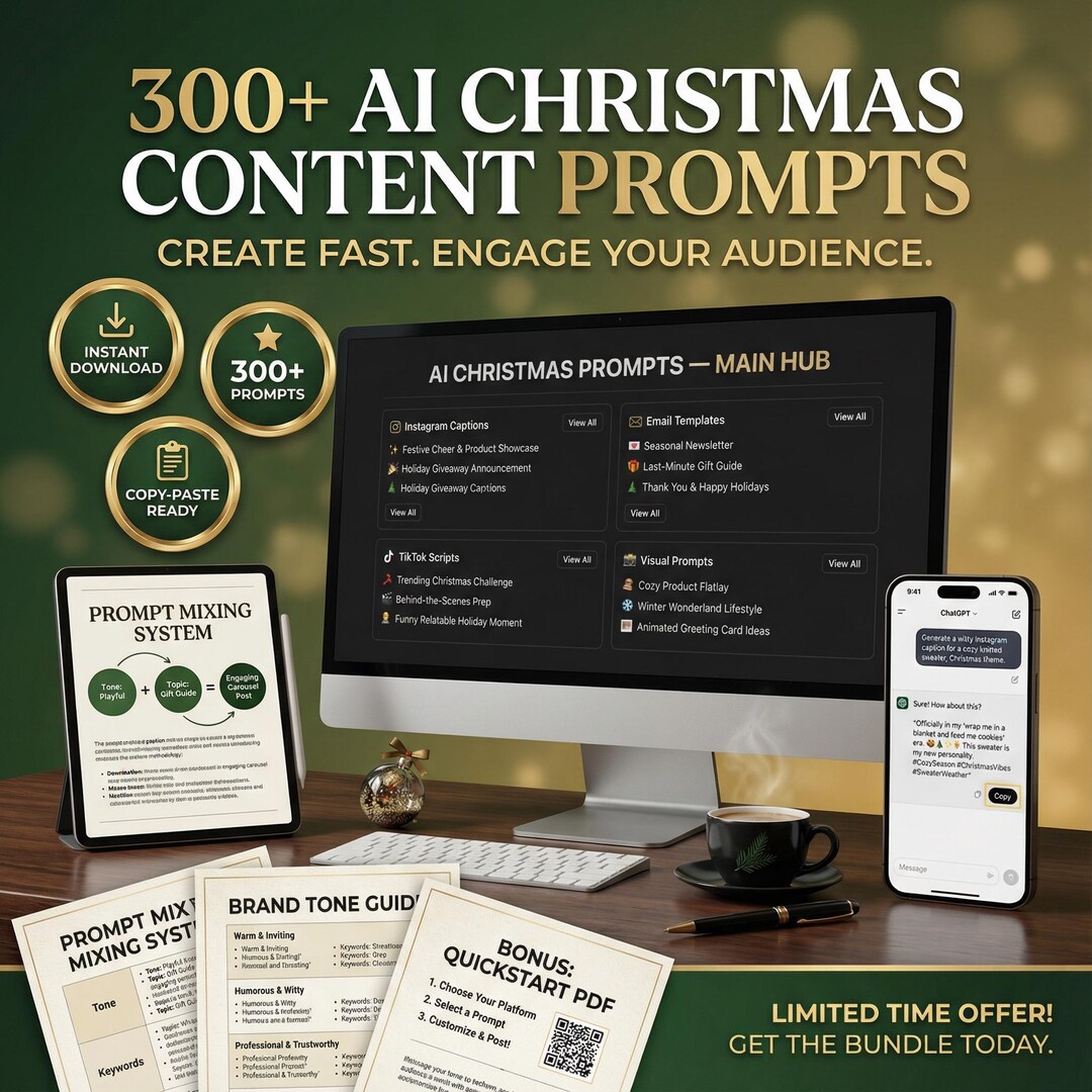 Christmas Marketing Bundle: Captions, Reels Scripts, Email & Ad Copy ...