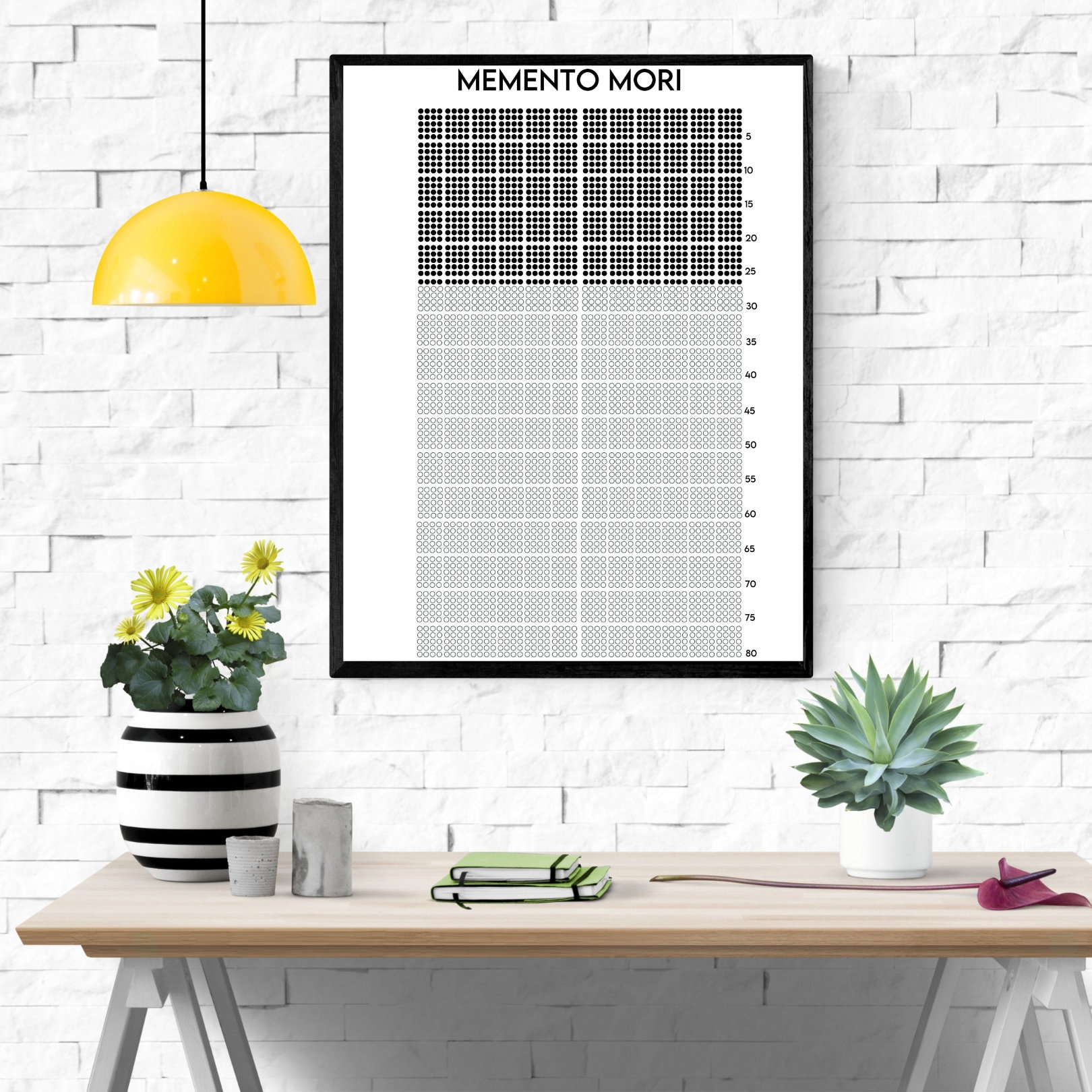 Memento Mori Life Calendar, A4 Stoic Wall Art, My Life in Weeks, Life ...