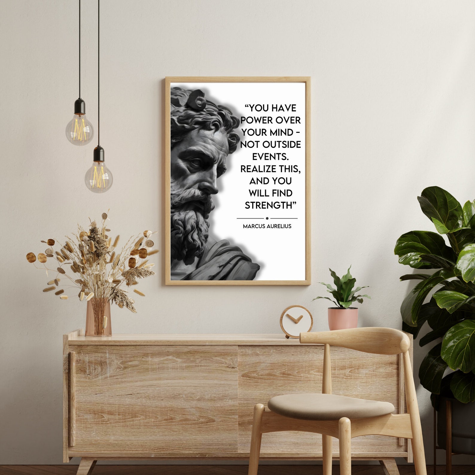 Stoic Wall Art Poster, Marcus Aurelius Design Prints, Stoicism Wall Art ...