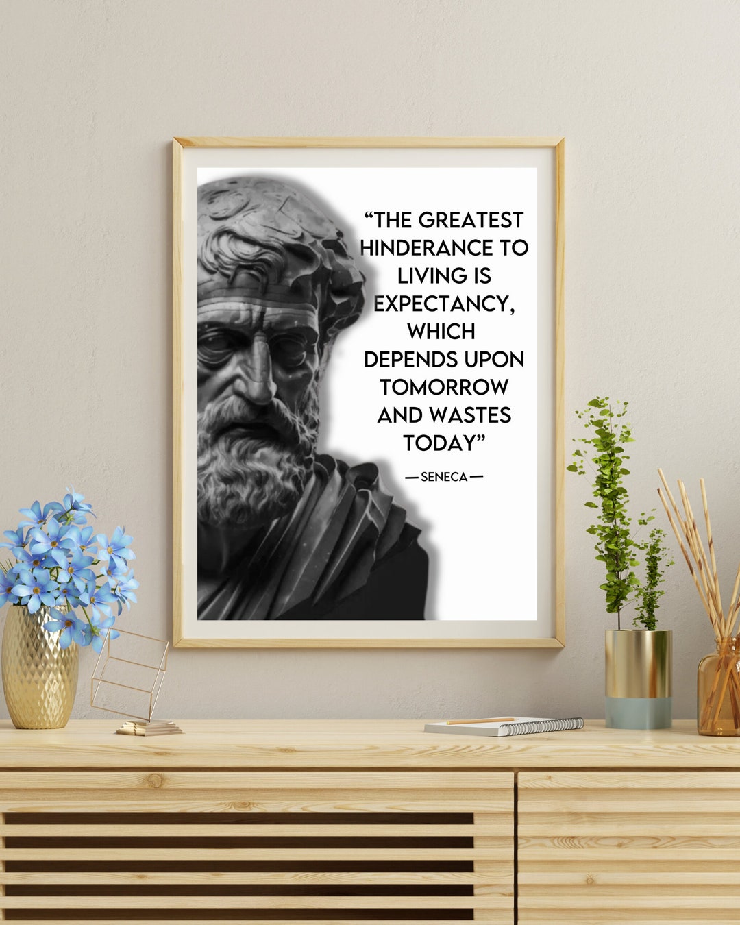 Seneca Philosophy Quote, Stoicism Poster, Stoic Gift, Stoicism ...
