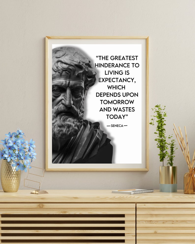 Seneca Philosophy Quote, Stoicism Poster, Stoic Gift, Stoicism ...