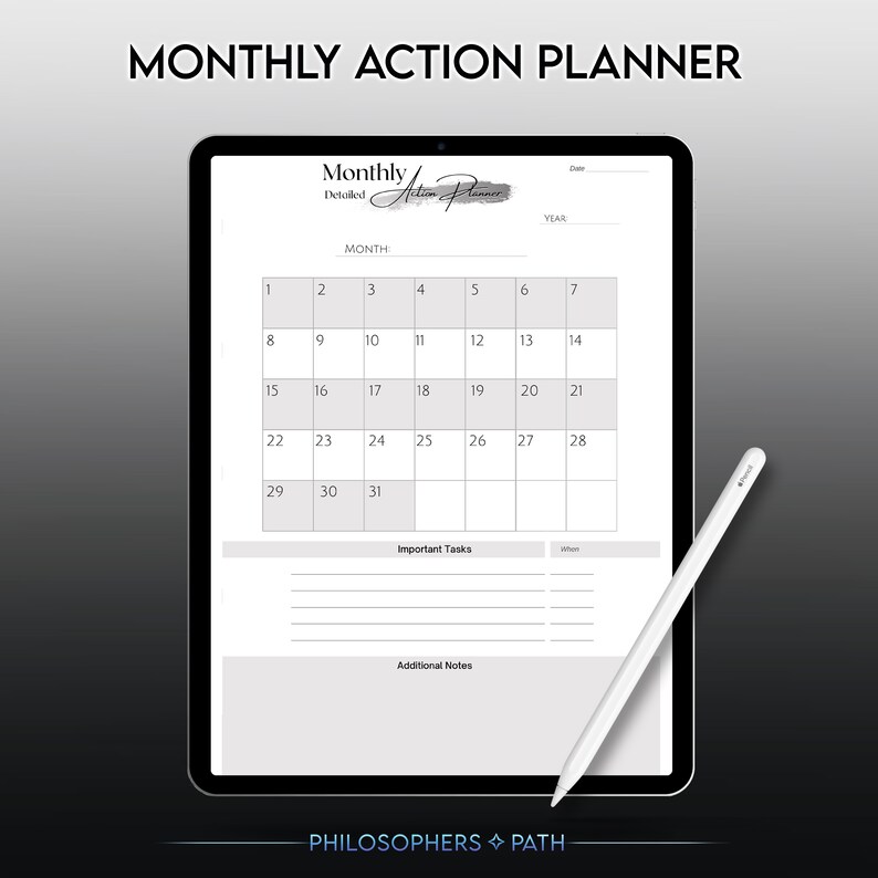 Ultimate Action Planner Bundle, Digital Planner, Printable Planner ...