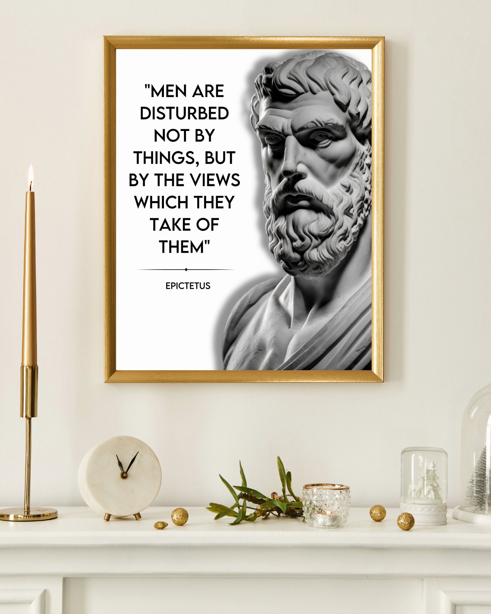 Stoic Virtues Poster, Epictetus Design Prints, Stoicism Wall Art ...