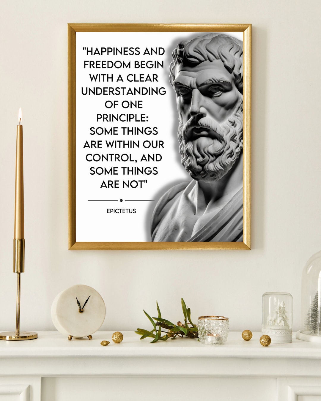 Epictetus Inspirational Quote Art Print, Stoicism Prints, Epictetus ...