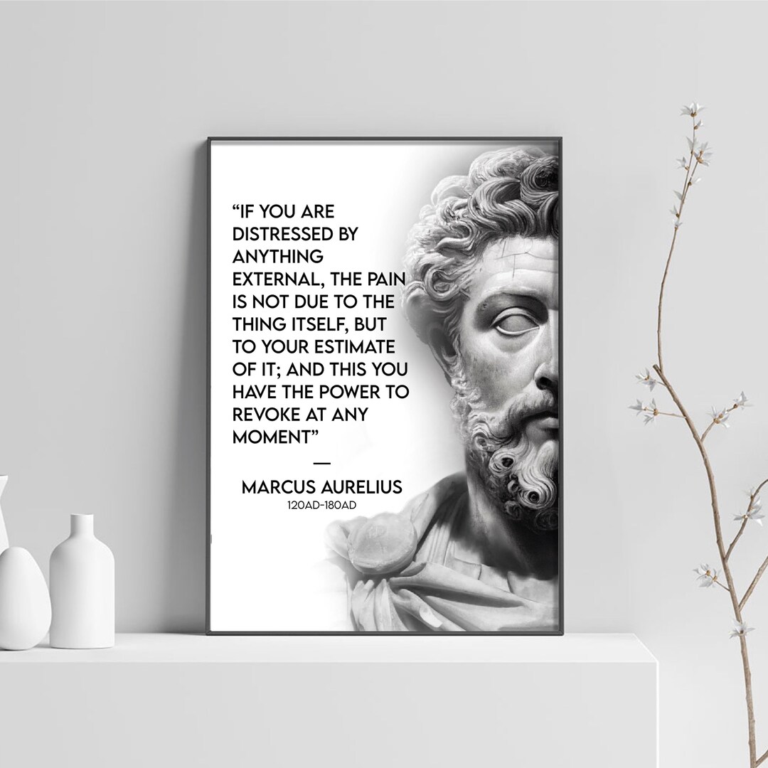 Marcus Aurelius Quote on Wall Art, Stoicism Inspiration Printable Wall ...