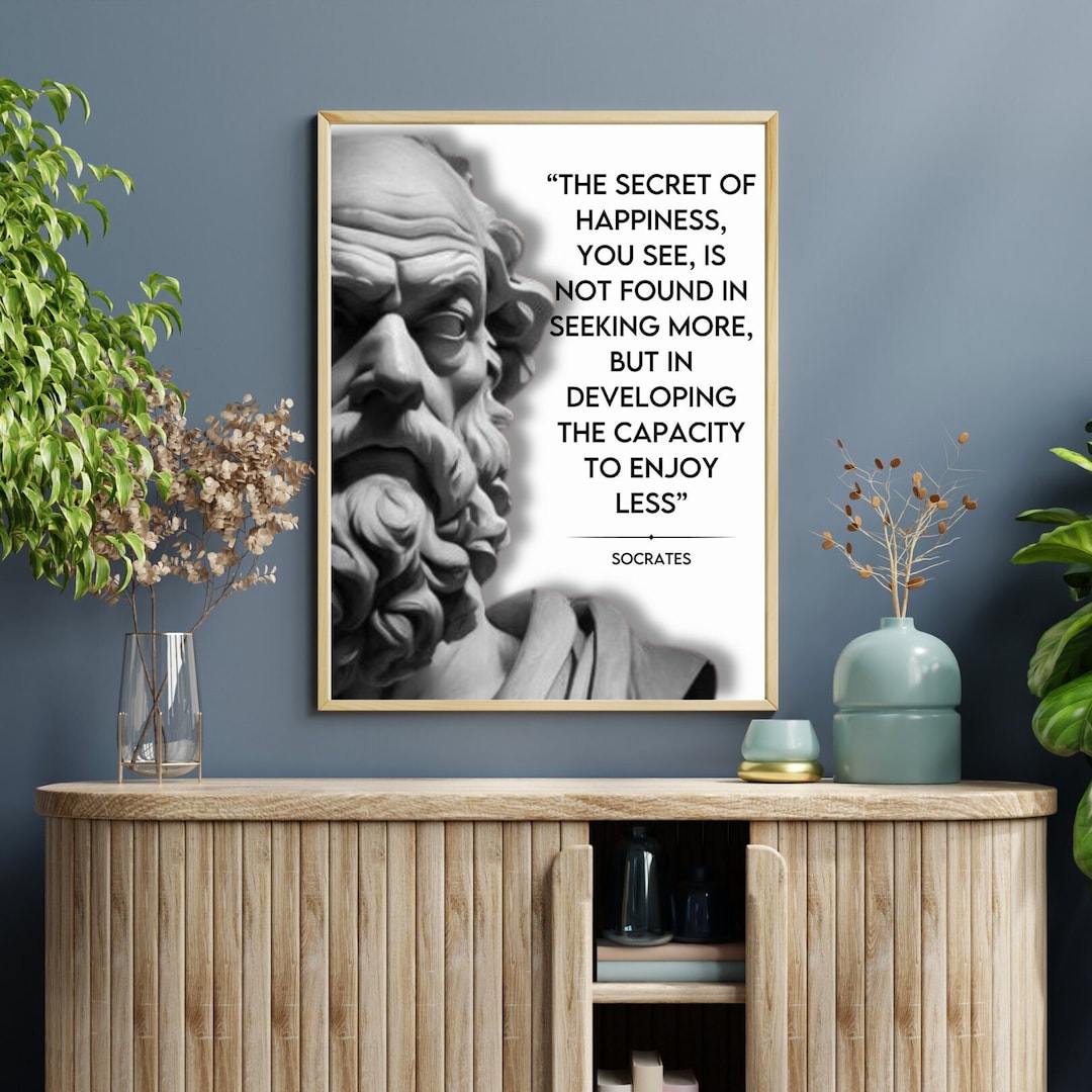 Socrates Philosophy Quotes, Stoicism Poster, Gift for Stoics ...