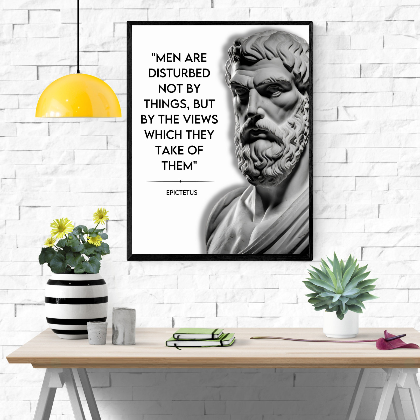 Stoic Virtues Poster, Epictetus Design Prints, Stoicism Wall Art ...