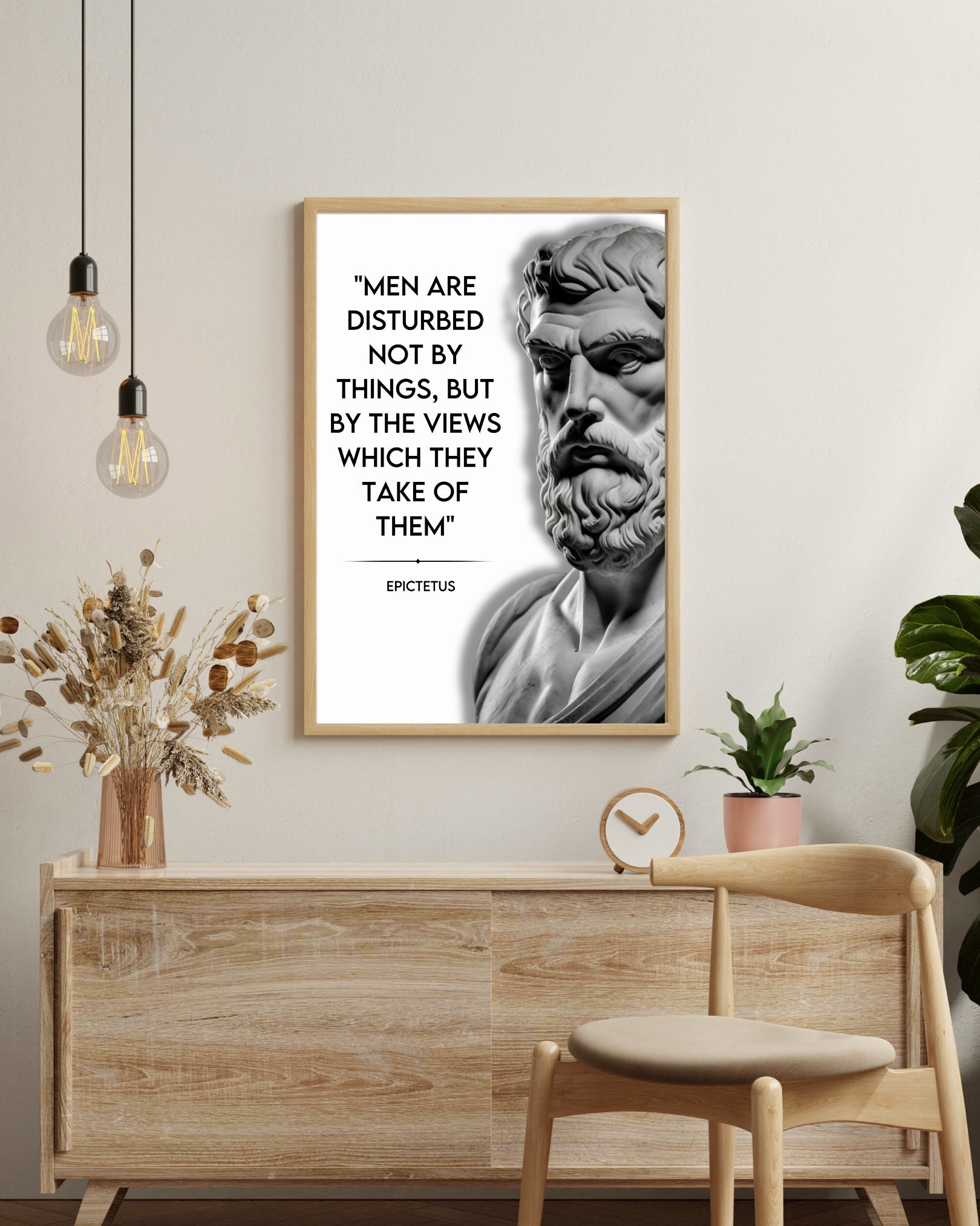 Stoic Virtues Poster, Epictetus Design Prints, Stoicism Wall Art ...