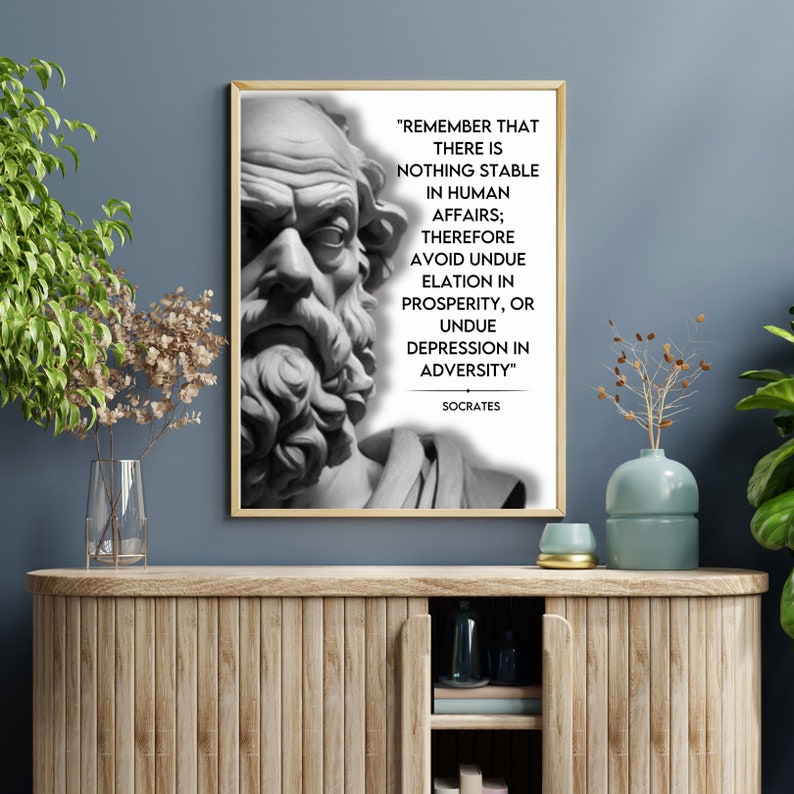 Socrates Quote Poster, Socrates Quote Wall Art, Athenian Philosopher ...