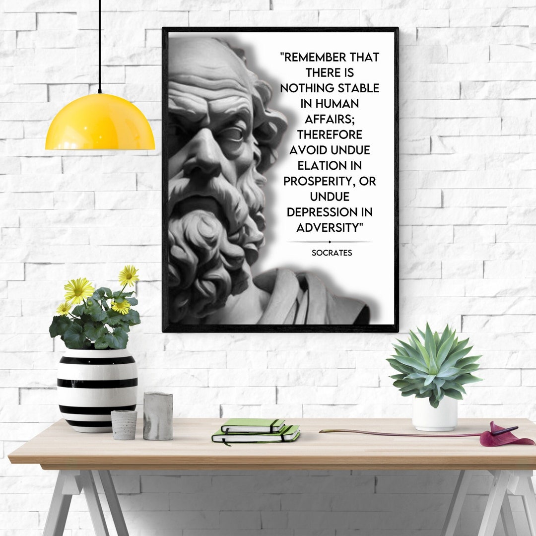 Socrates Quote Poster, Socrates Quote Wall Art, Athenian Philosopher ...