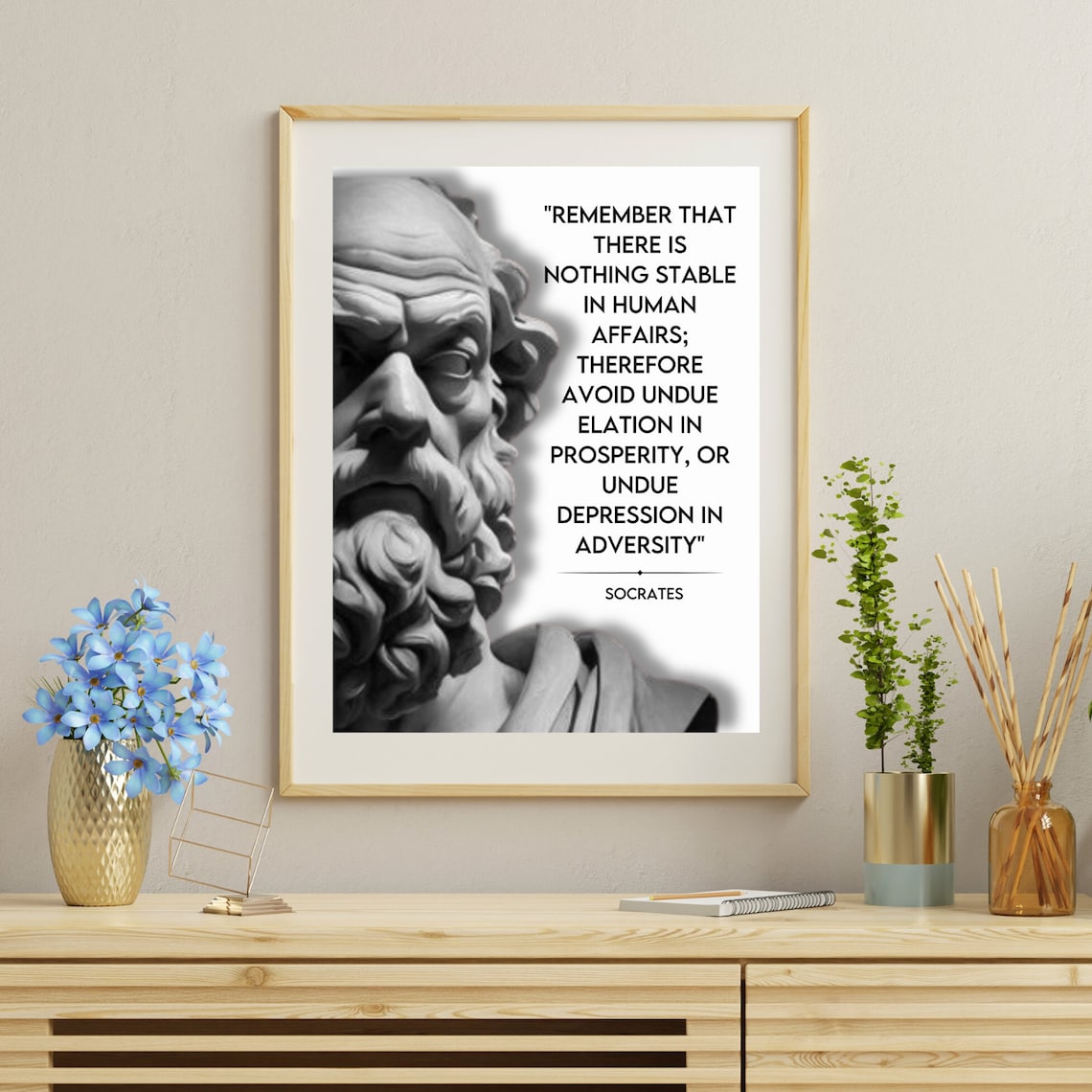 Socrates Quote Poster, Socrates Quote Wall Art, Athenian Philosopher ...