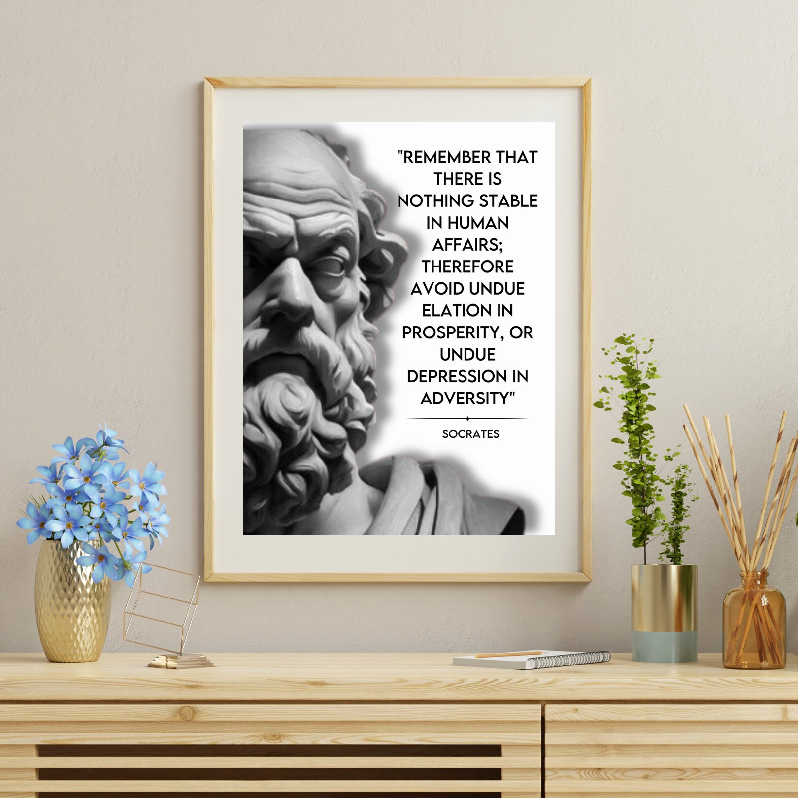 Socrates Quote Poster, Socrates Quote Wall Art, Athenian Philosopher ...