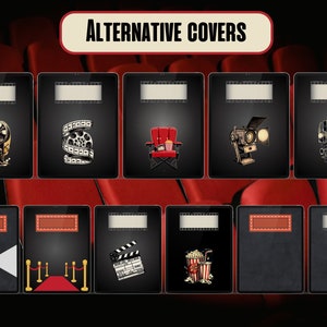 Cinema Themed Digital Hyperlinked Notebook With 12 Sections, 18 Page ...