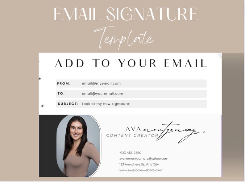 Editable Email Signature, Modern and Sophisticated Editable Email ...