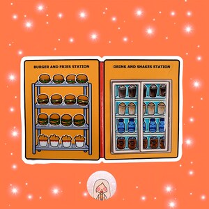 Toca Life Quiet Book Burger Shop Easy Printable Template - Etsy