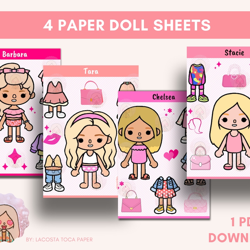 Toca Life World Paper Doll - Etsy