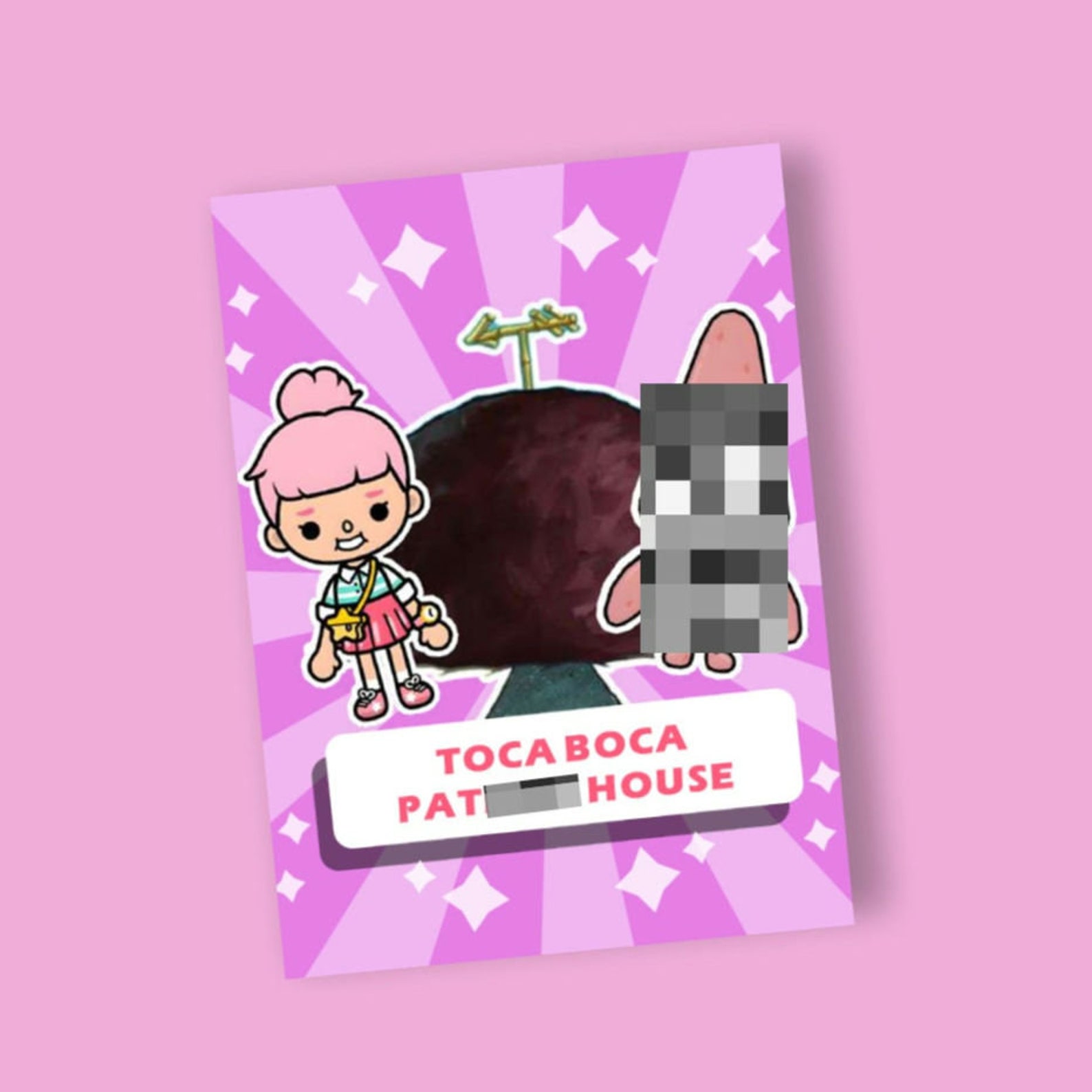 Toca Boca Quiet Book Template Pink Rock House Paper Doll Printable DIY ...