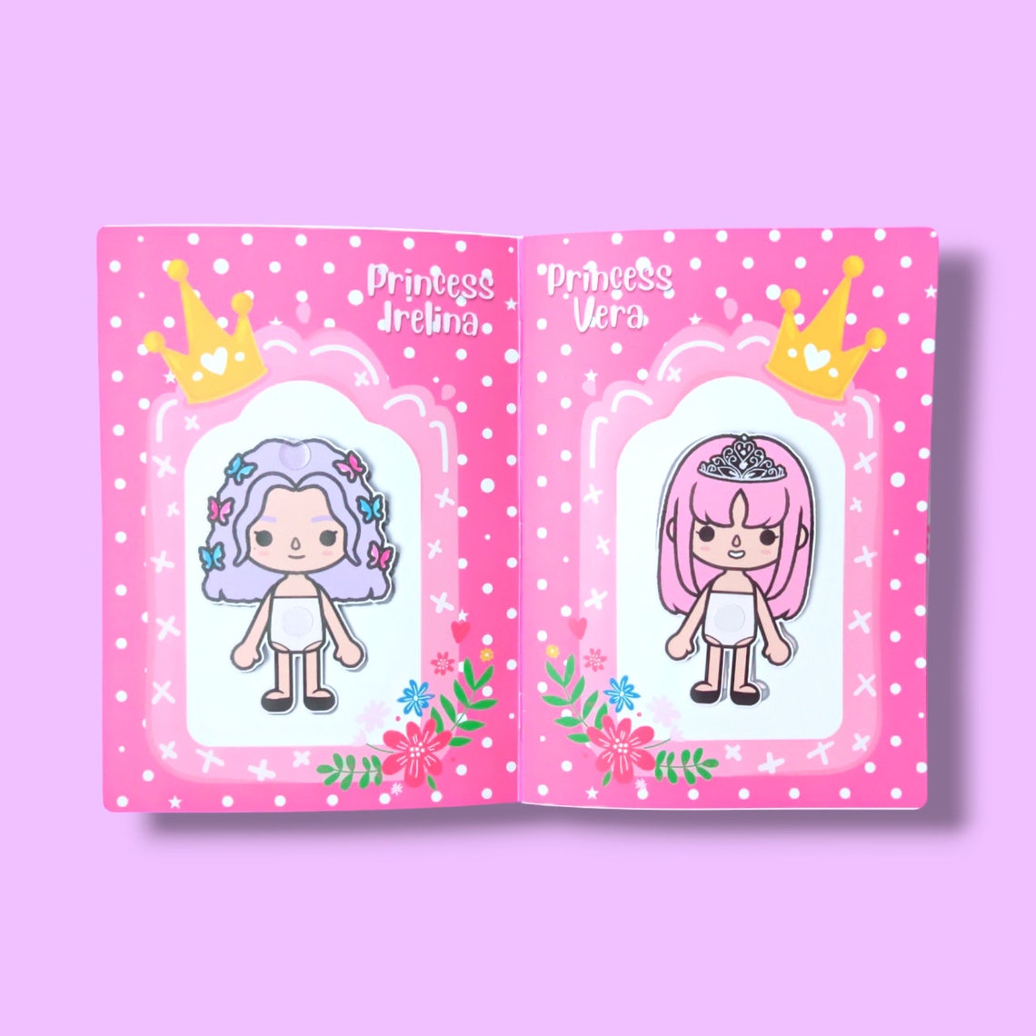 Princess Toca Boca Dress up Paper Doll Activity Quiet Book - Etsy