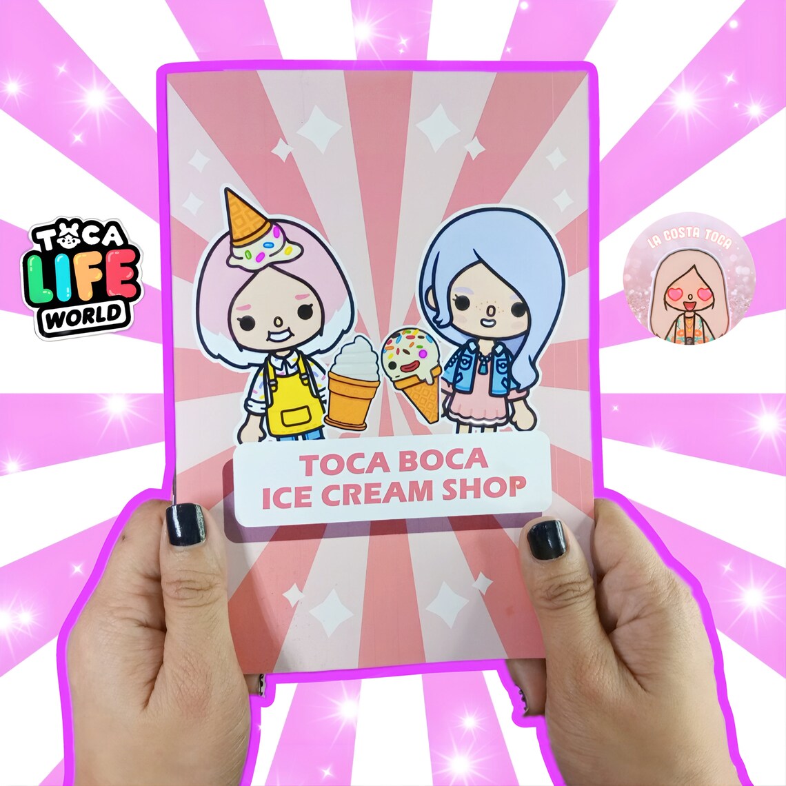 Toca Boca Ice Cream Shop Quiet Book Easy Printable - Etsy Canada