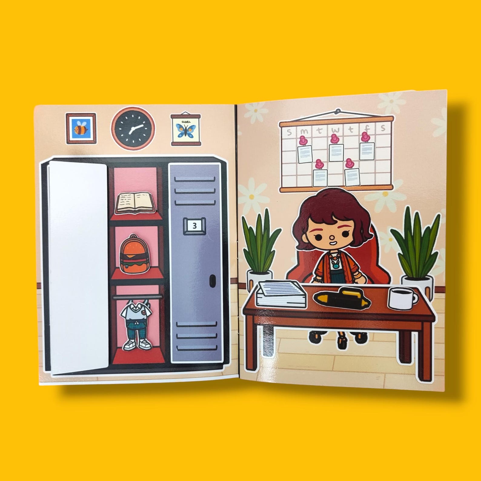 Toca Boca Quiet Book School Time Paper Doll Template Educational ...