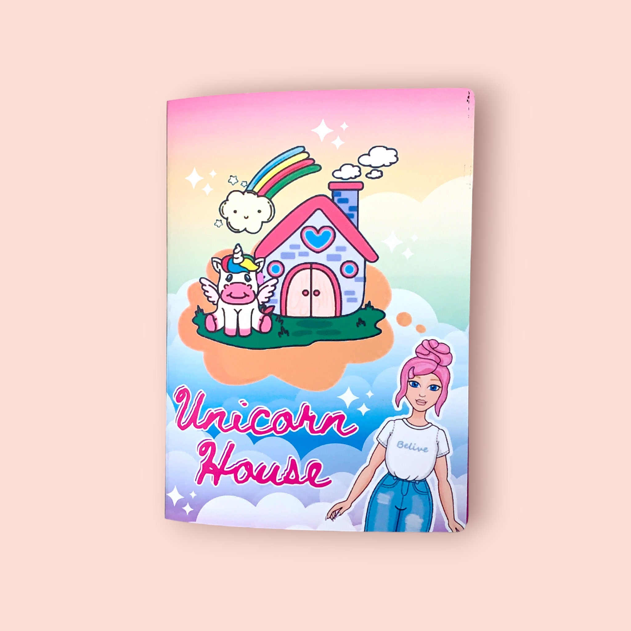 DIY Unicorn House Paper Doll Kids Crafting Activity - Etsy