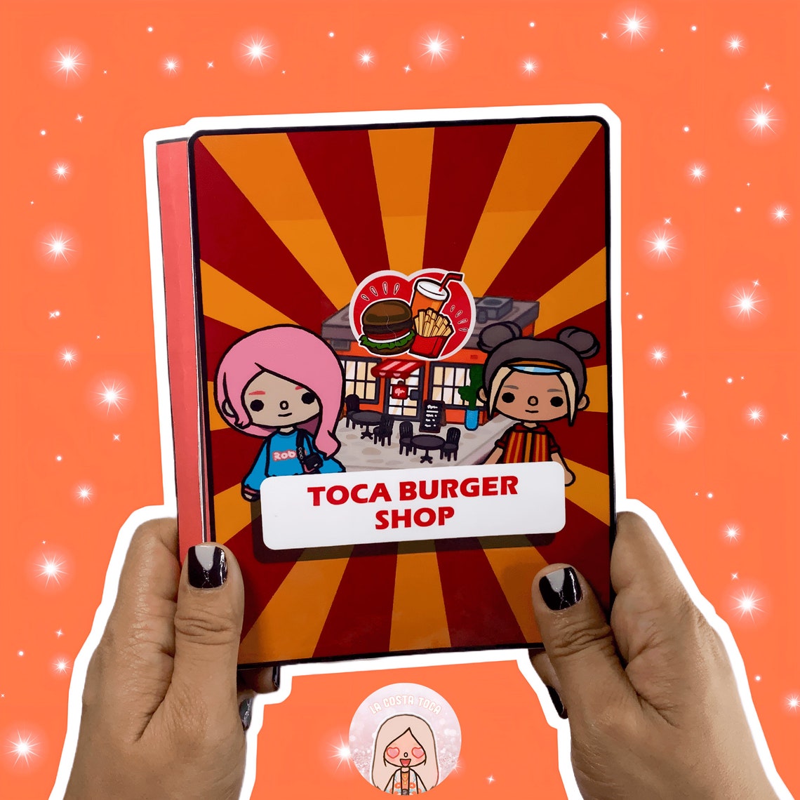Toca Life Quiet Book Burger Shop Easy Printable Template - Etsy