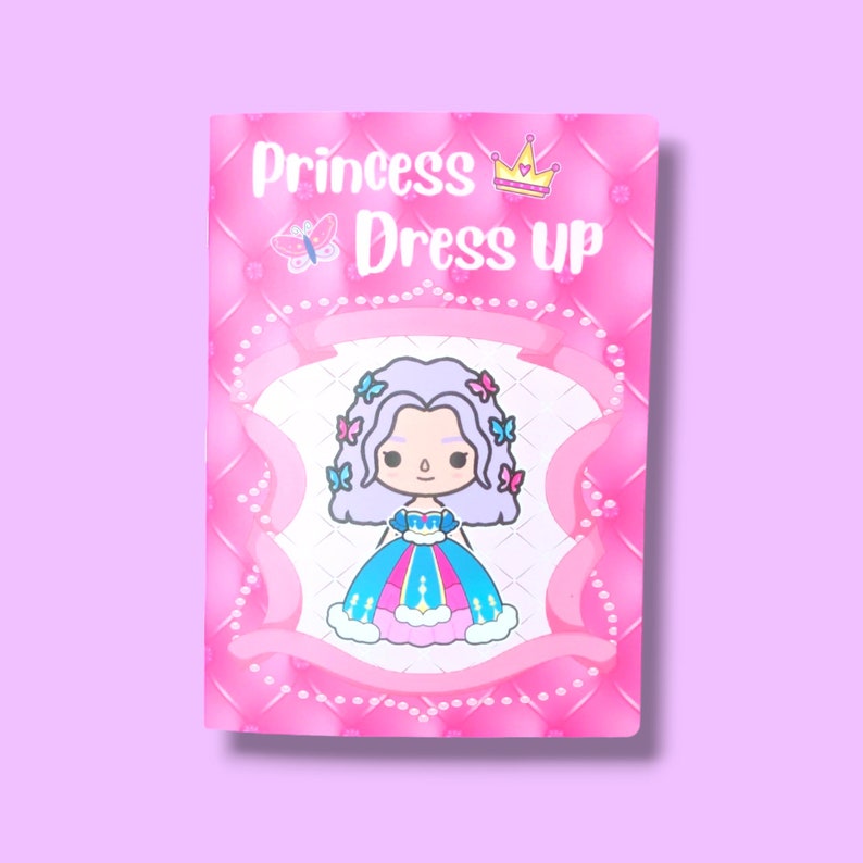 Princess Toca Boca Dress up Paper Doll Activity Quiet Book - Etsy