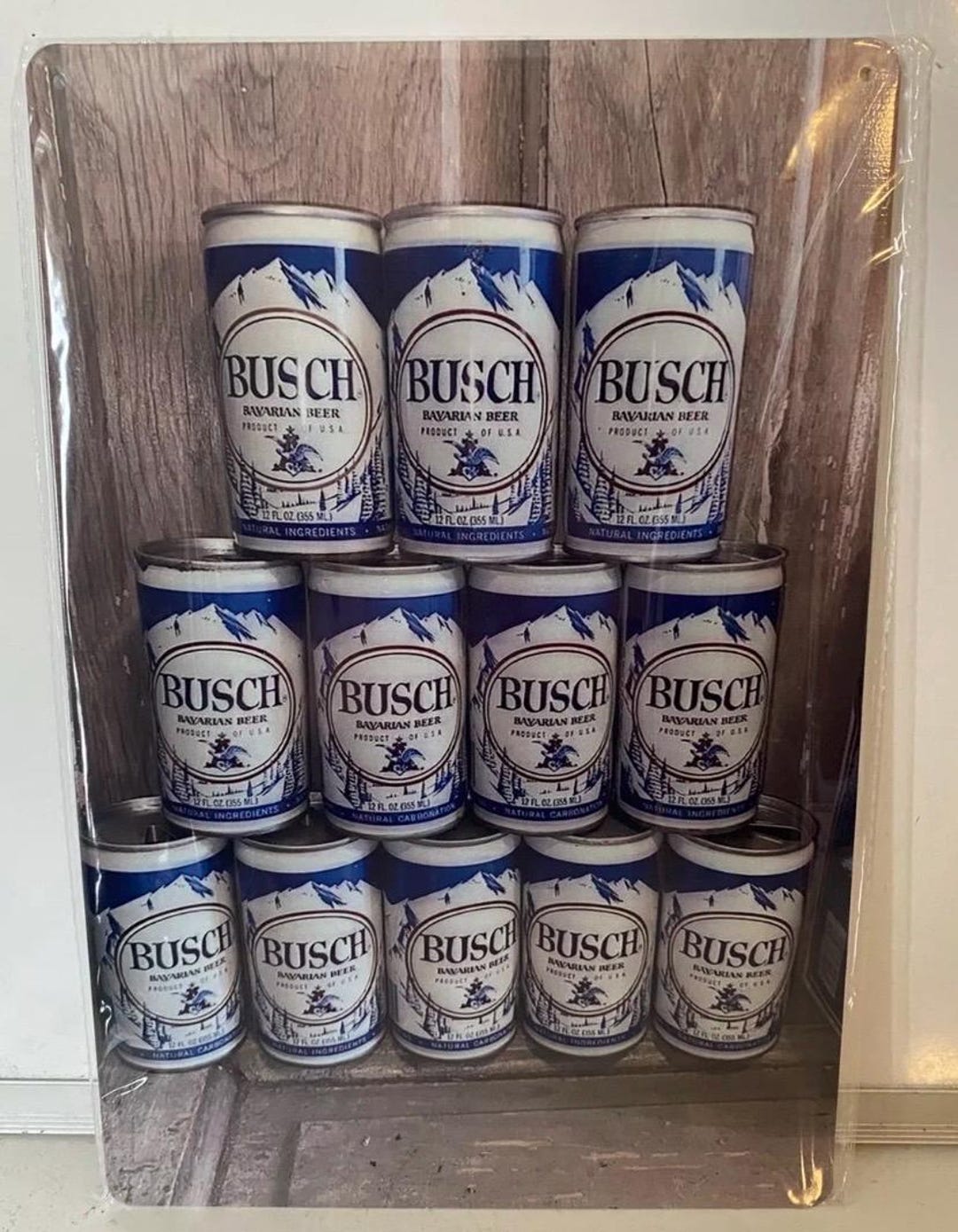 Busch Light - Busch Beer Retro Cans Metal Sign Bavarian Beer - Vintage ...
