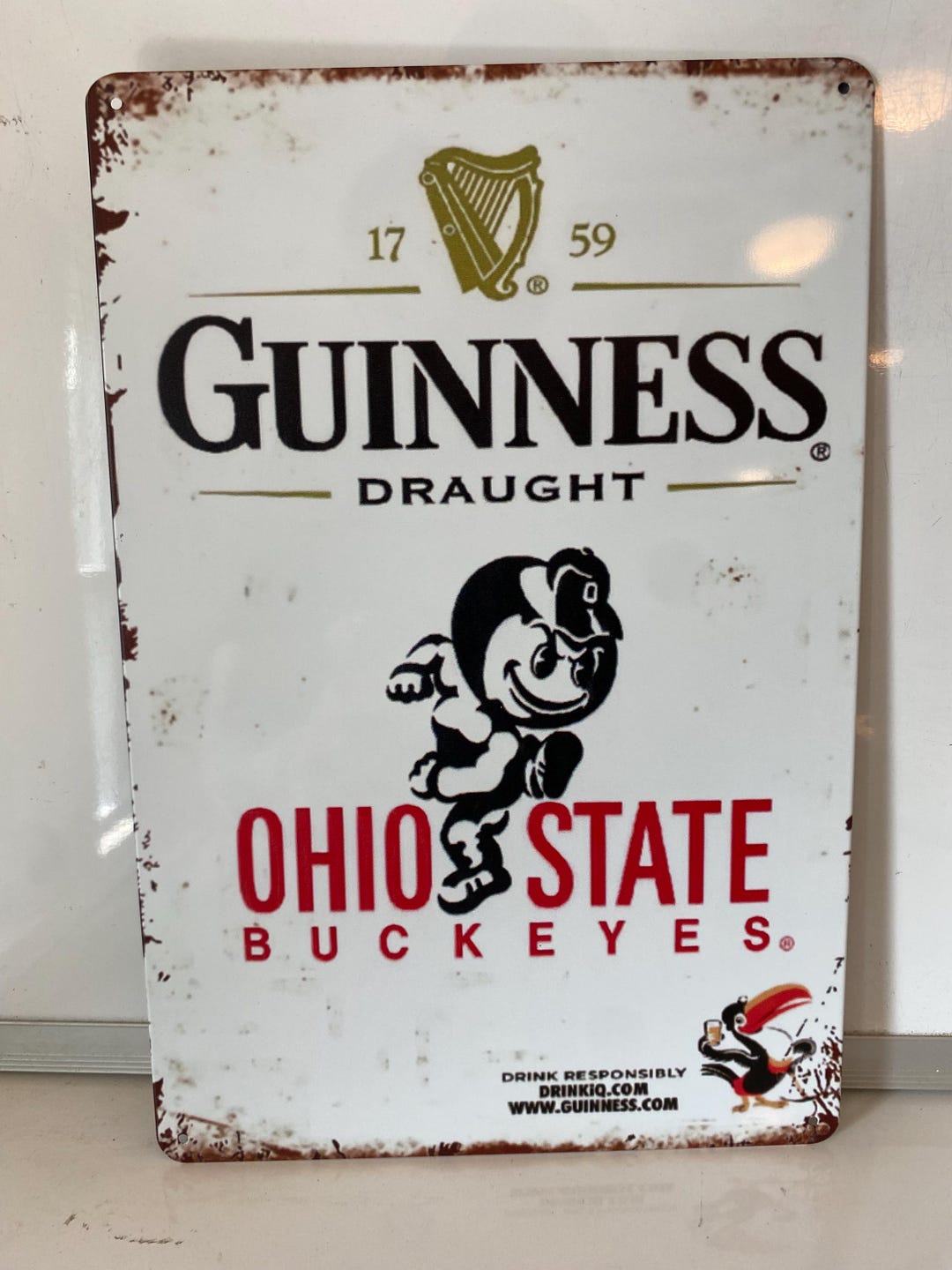 Ohio State University - Guinness Beer Sign - OSU Buckeyes - - Etsy