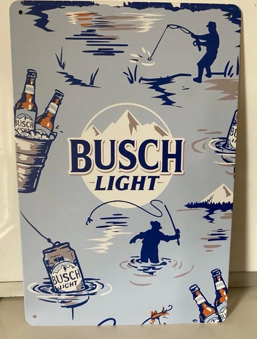 Busch Light - Busch Beer Fishing Metal Sign - Ice Fishing Cans - Etsy