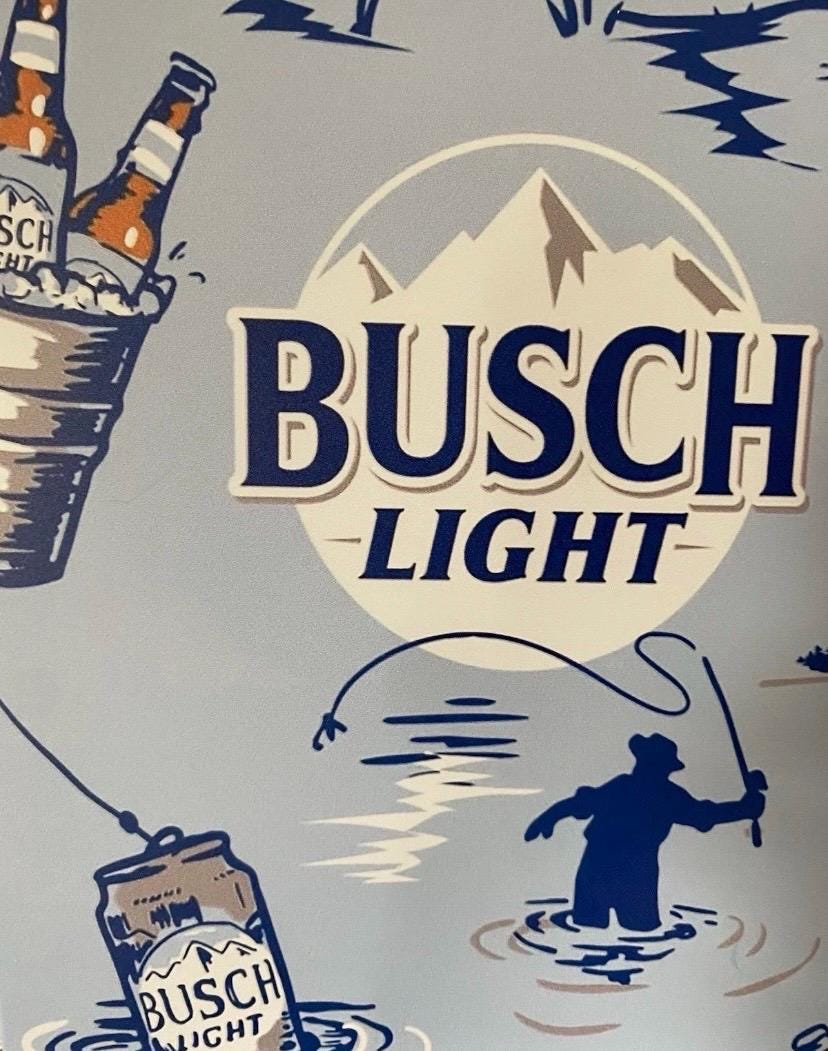 Busch Light - Busch Beer Fishing Metal Sign - Ice Fishing Cans - Etsy