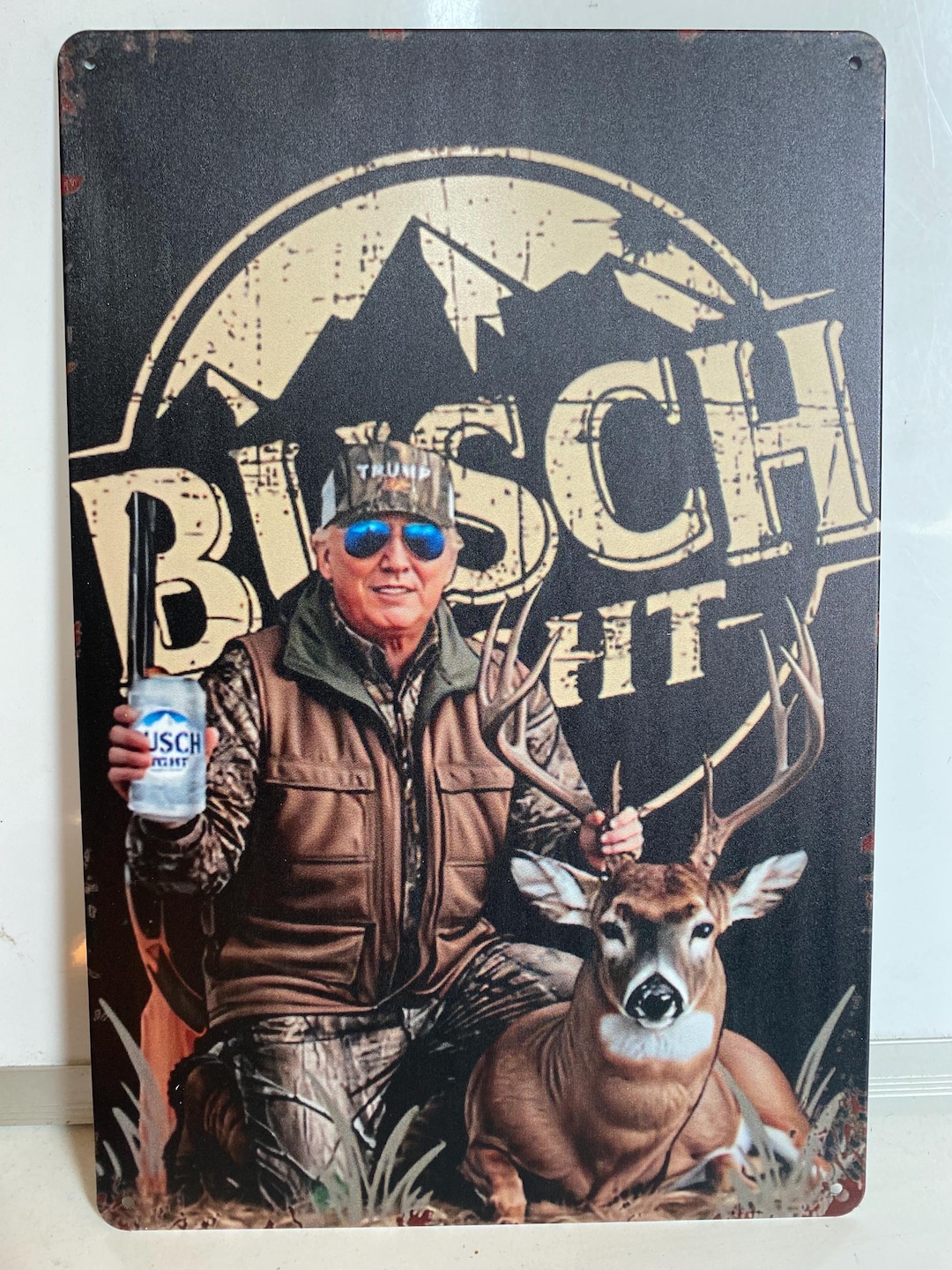 Busch Light Beer - Donald Trump Metal Sign - Hunting Fishing - Aluminum ...
