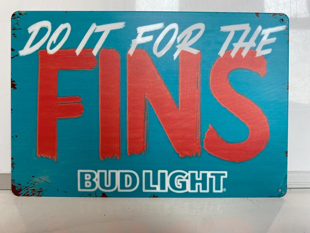 Budweiser Beer - Miami Dolphins Sign - NFL - Bud Light - South Beach ...