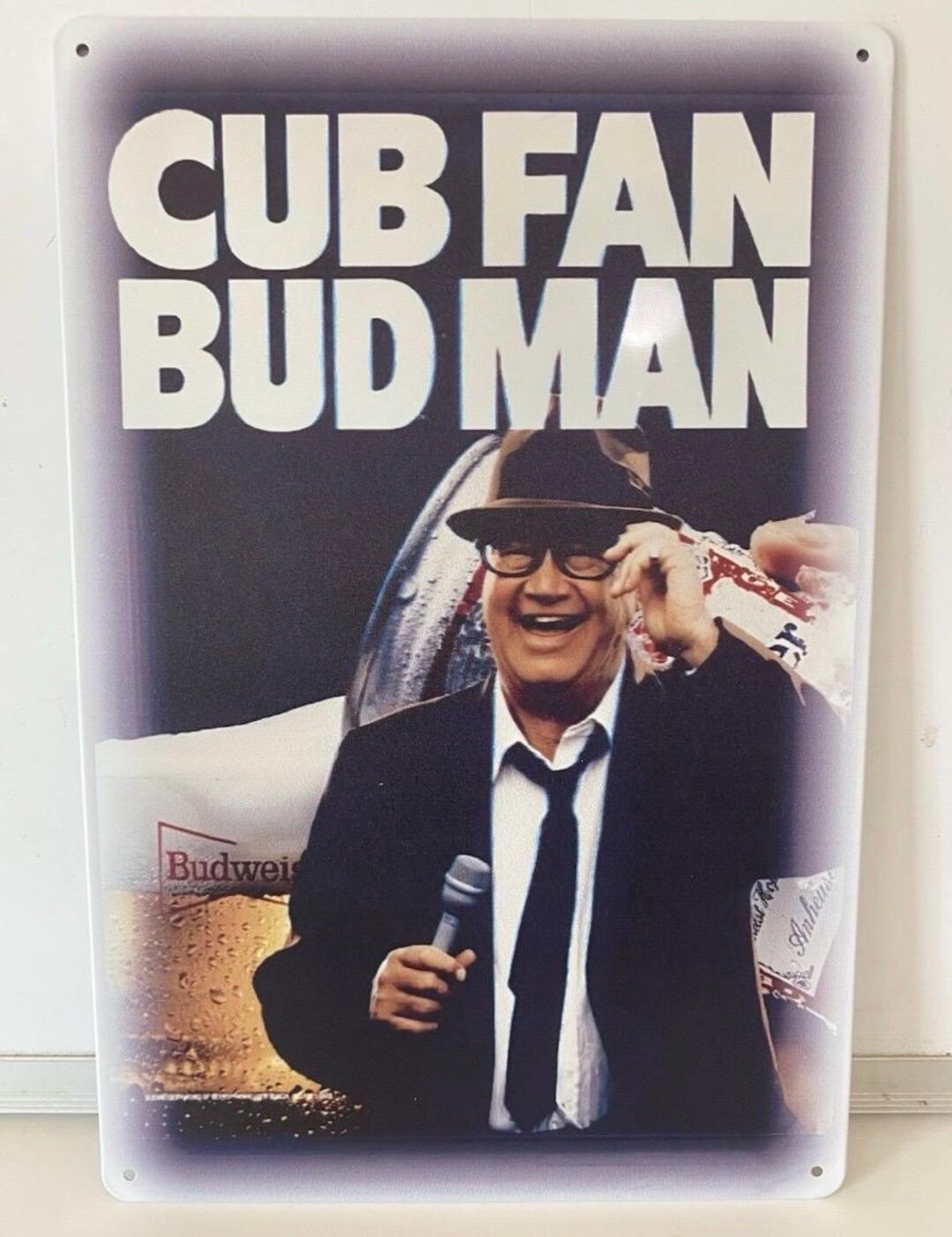 Chicago Cubs - Budweiser Beer Metal Sign - Harry Caray - Wrigley Field ...