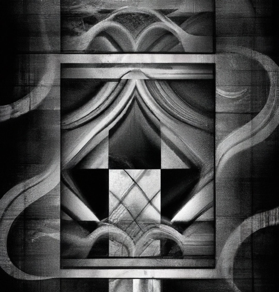 Printable Black and White Mythical Gates - Etsy