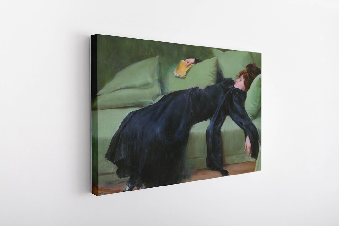 Decadent Young Woman Canvas After the Dance by Roman Poster, 1899 ...