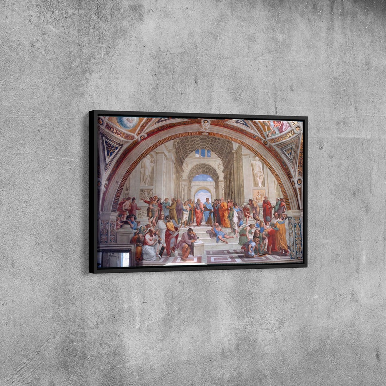 The School of Athens, Raphael Canvas, School of Athens Print, Raphael ...