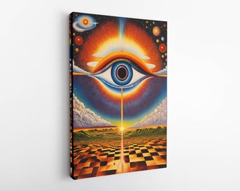 Retro Eye Design, Vintage All Seeing Eye Art Print, Eye of Providence ...