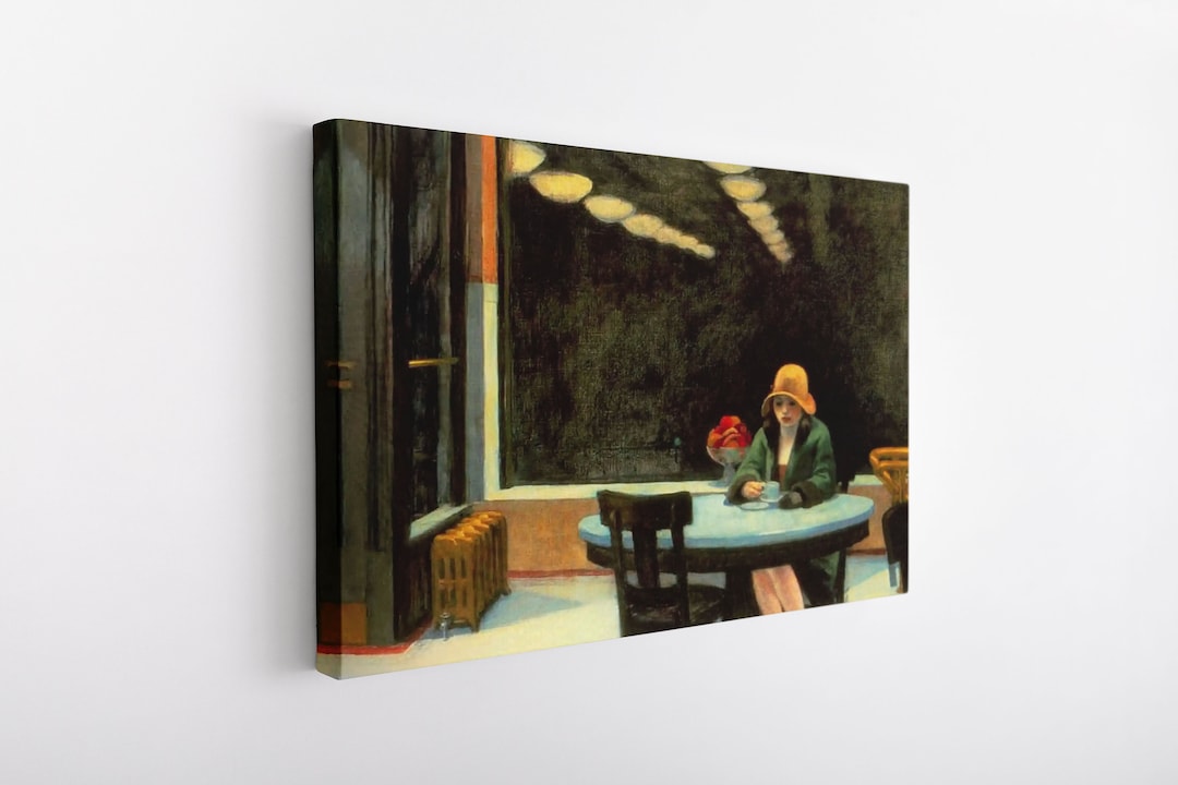 Edward Hopper, Automat Canvas Poster, Art Reproduction, Abstract Wall ...
