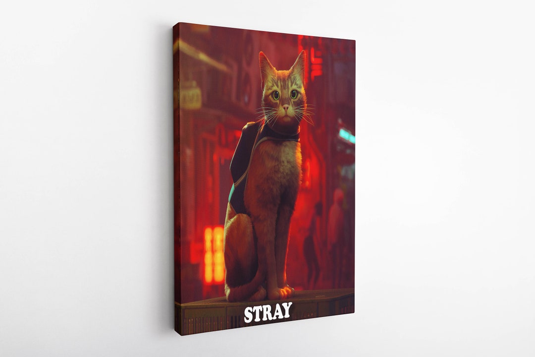 Stray Poster Canvas, Wall Art, Canvas & Fine Art Print, Home Decor ...