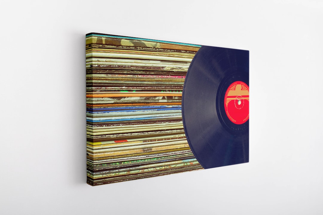 Vinyl Record Wall Art Music Decor Vintage Vinyl Covers Canvas Print ...