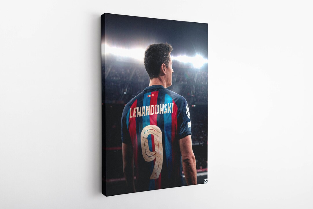 Robert Lewandowski Ready to Hang Canvas, Football Poster, Lewandowski ...