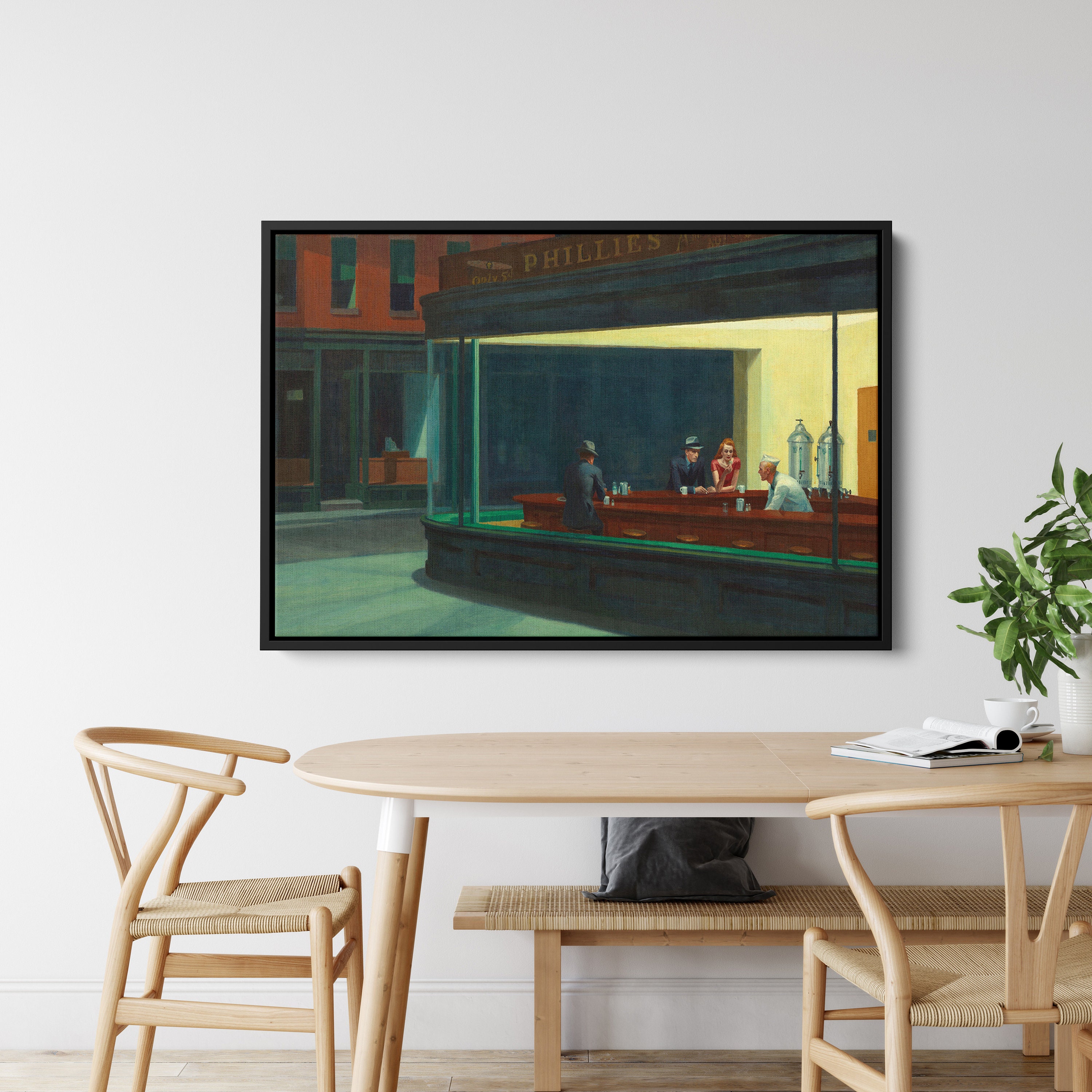Edward Hopper Exhibition Canvas, Edward Hopper Nighthawks Print, Art ...