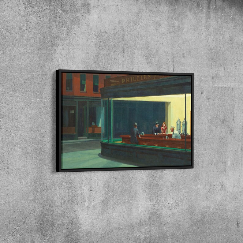 Edward Hopper Exhibition Canvas, Edward Hopper Nighthawks Print, Art ...