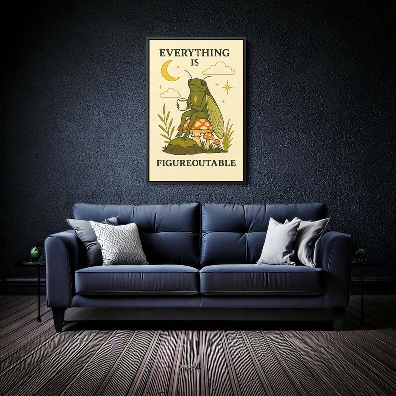 Inspirational Grasshopper Poster – "everything is Figureoutable" Wall ...