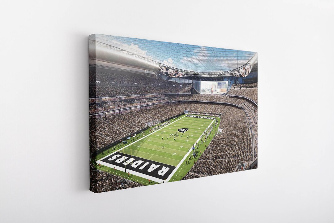Raiders Football Stadium Canvas Wall Art, Raiders Bleachers Stadium ...