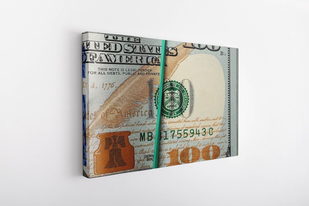 Big Stack of Money Reproduction Canvas Print Fine Art Photography,art ...