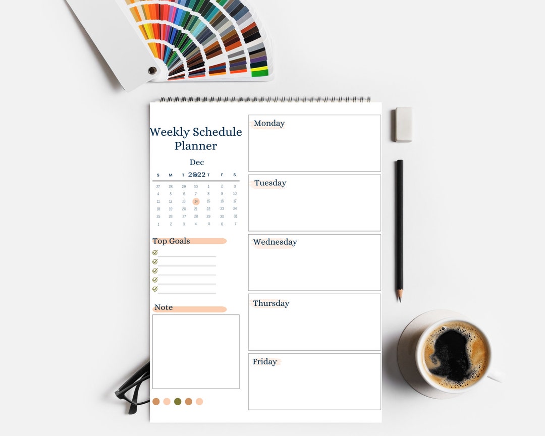 Study Planner,weekly Study Tracker,minimalist Study,weekly Planner Pdf ...