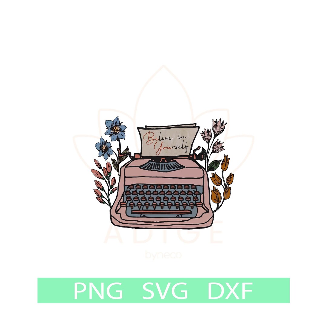 Typewriter Svg , Historical Svg , Flower Svg , Authentic Svg, Antique ...